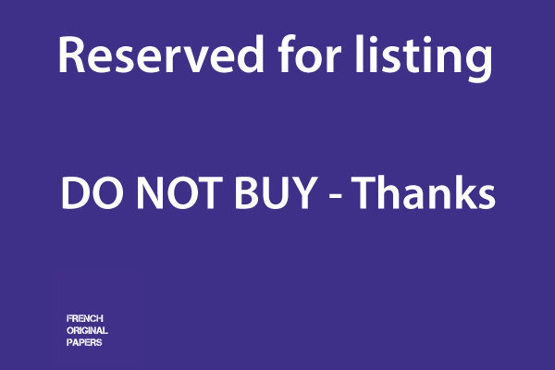 Reserved for Angela Please DO NOT BUY Exp. May 16 - Etsy