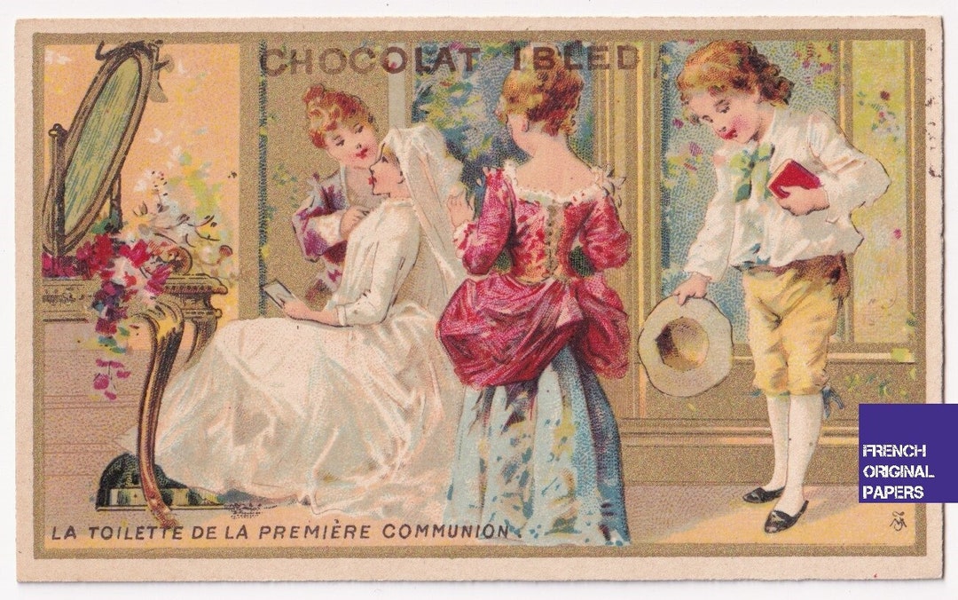 Top Condition First Communion Toilet / Stages of Life french Victorian ...