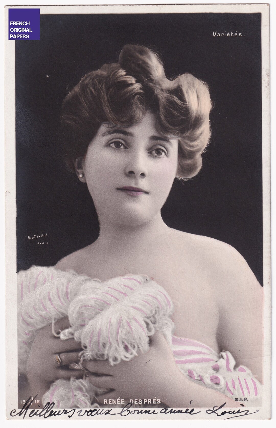 Renée Després Magnificient Actress Photo Antique Postcard 1900 Portrait ...