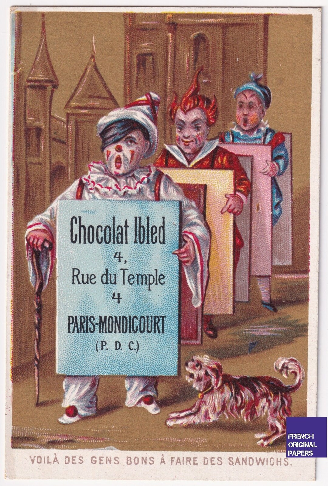 Superb Advertising Sandwich Man Lovely French Victorian - Etsy