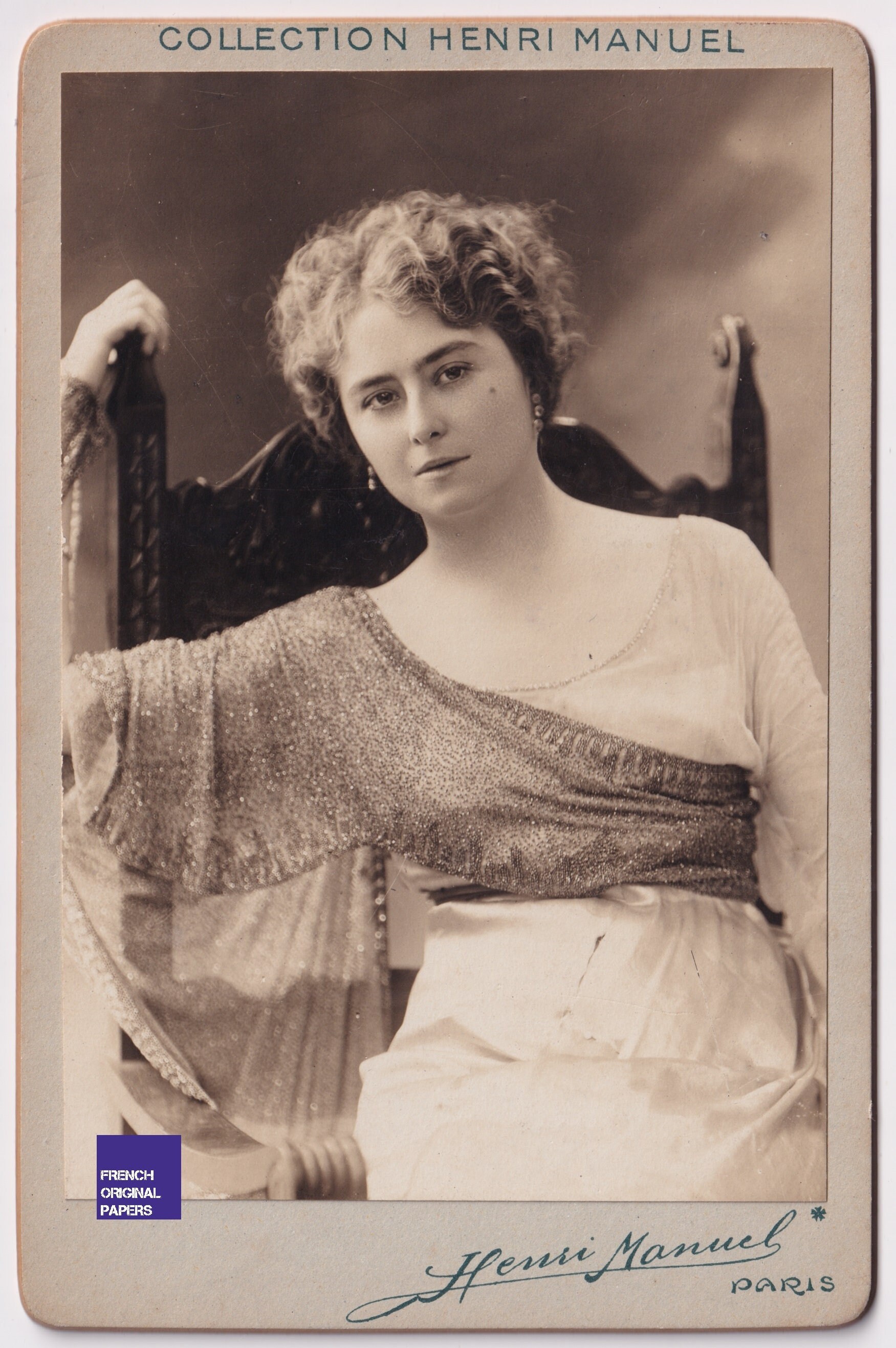 Superb Actress Large Size CDV Studio Photo Portrait Victorian Era Woman ...