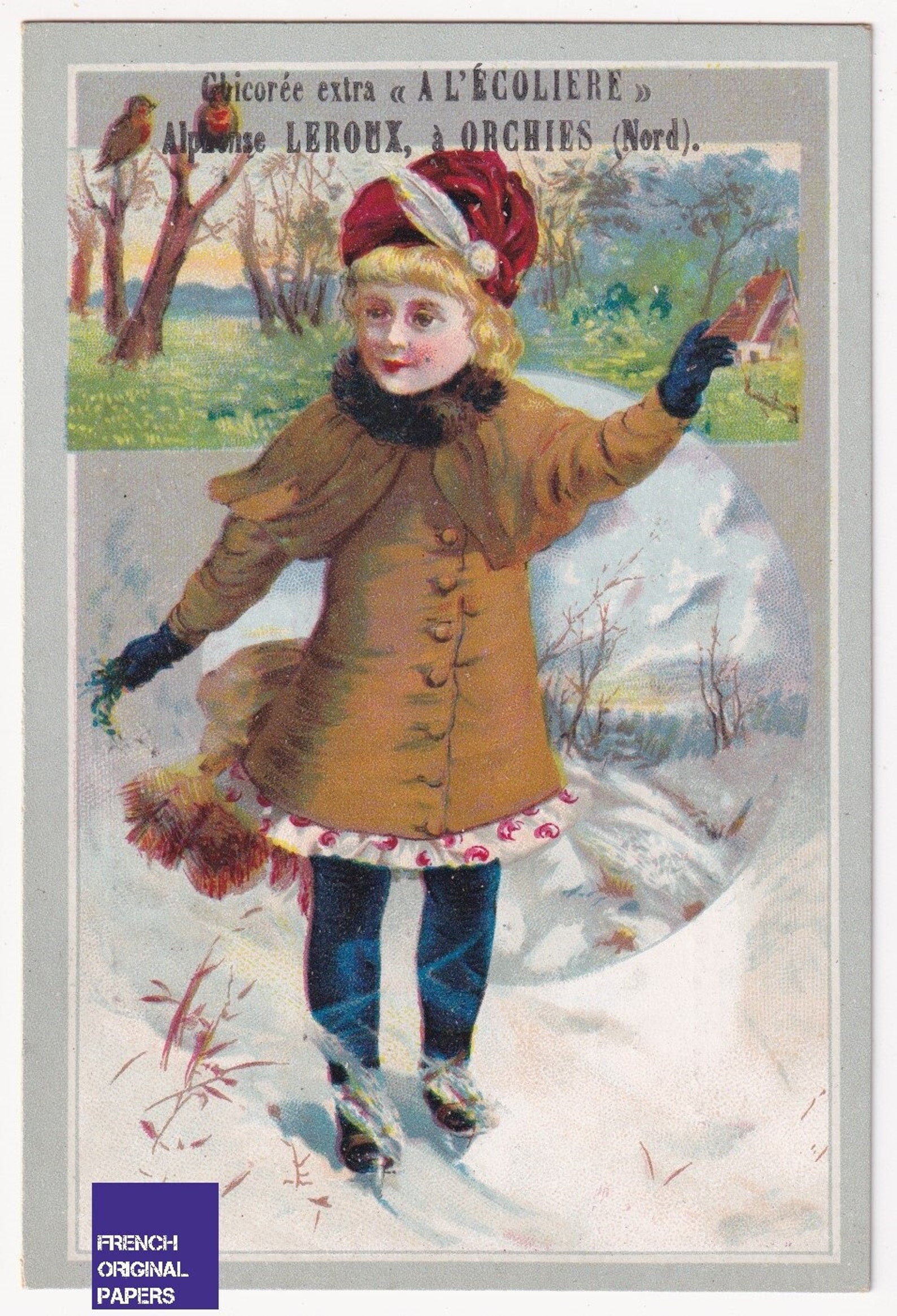 Rare Condition Lovely Old French Victorian Era Trade Card 1895 Brand ...