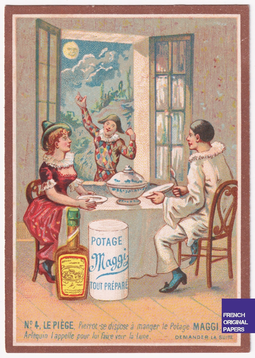 TOP MAGGI Advertising French Victorian Era Trade Card C. - Etsy