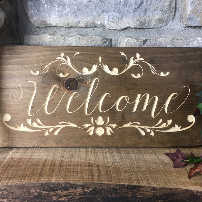 Wooden Welcome Sign - Etsy