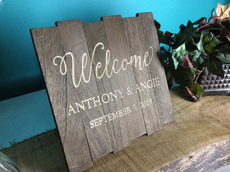 Wood Slat Welcome Signs Wedding Wooden Welcome Table Signage - Etsy