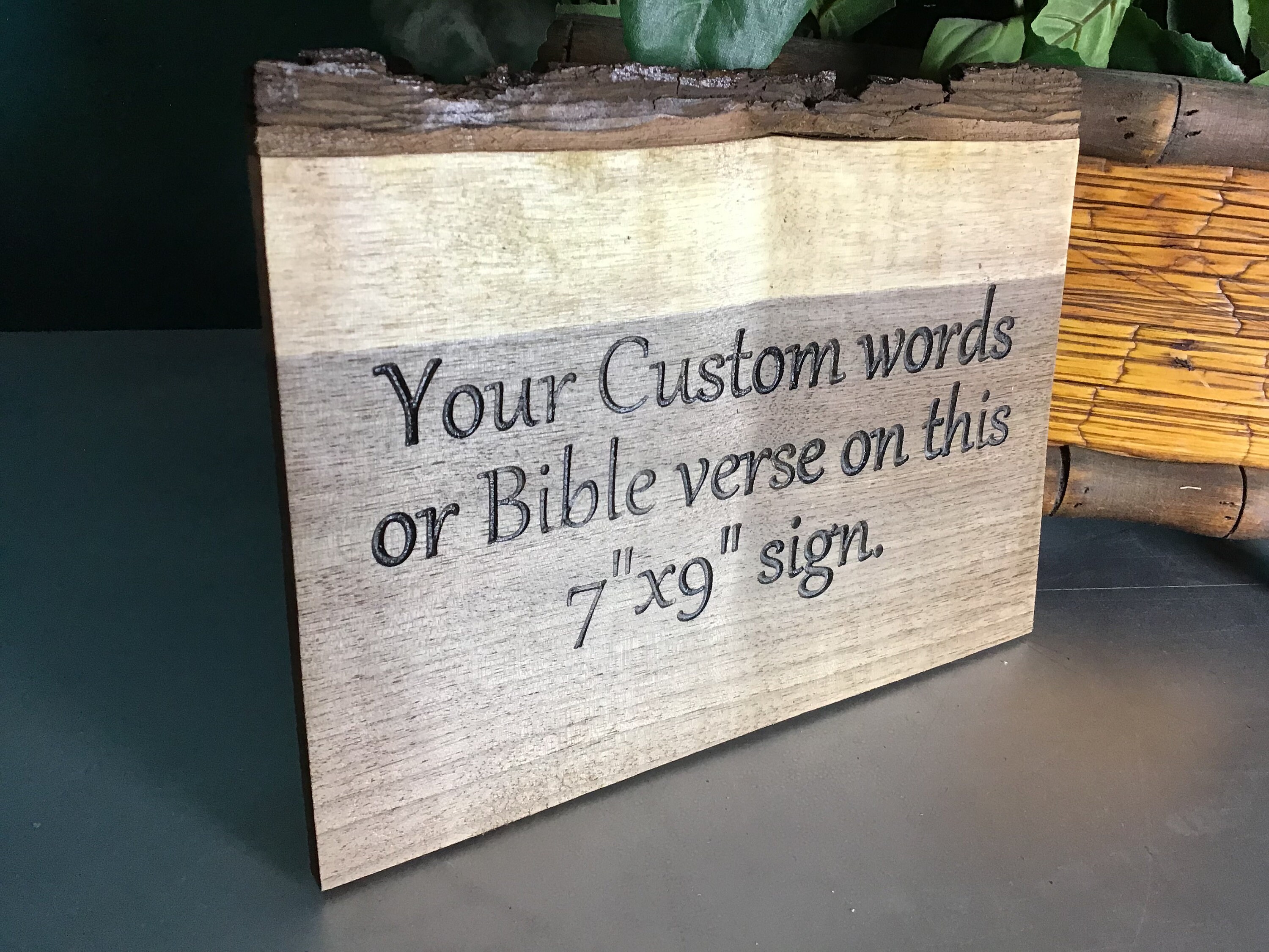 Custom Live Edge Sign With Black Letter Custom Bible - Etsy