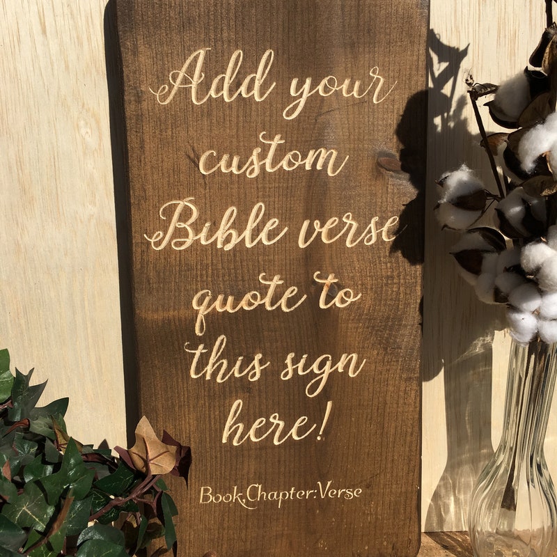 Scripture Wood Sign - Etsy