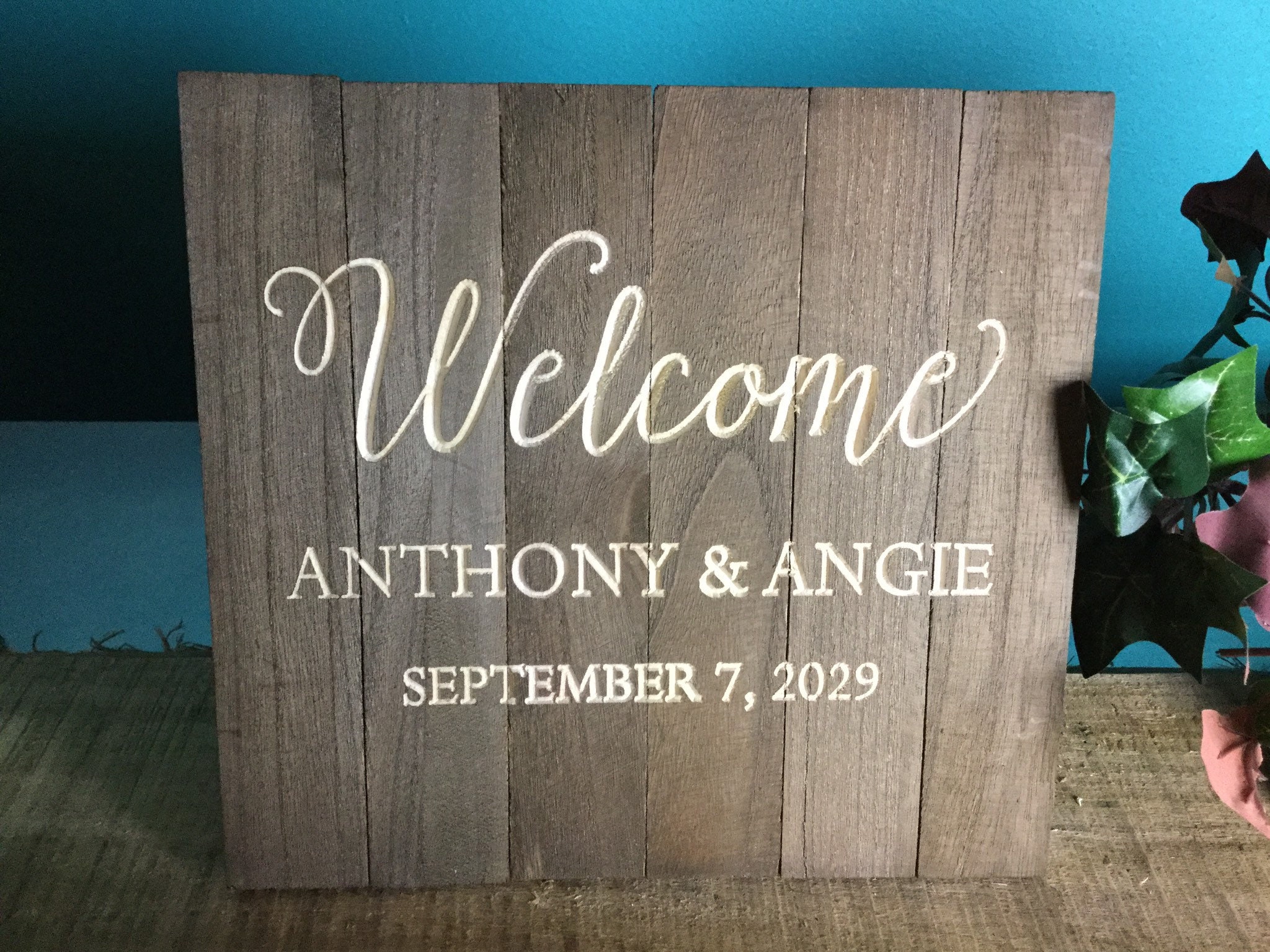 Welcome Wood Signs Wedding Wooden Welcome Table Signage Custom | Etsy