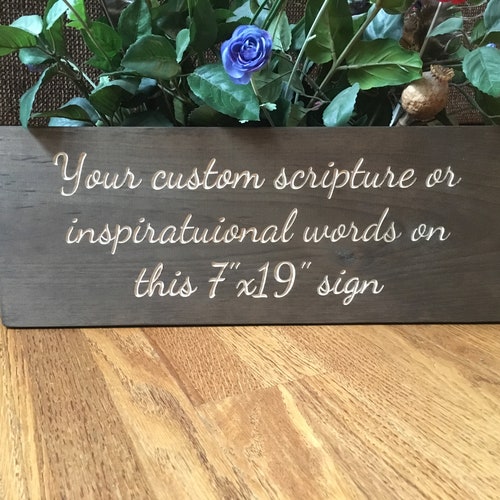 Bible Verse Wall Art Wood Sign Custom Christian Wall Art - Etsy