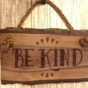 Wood Sign Be Kind Wooden Sign Sayings Home Decor Rustic Farmhouse ...