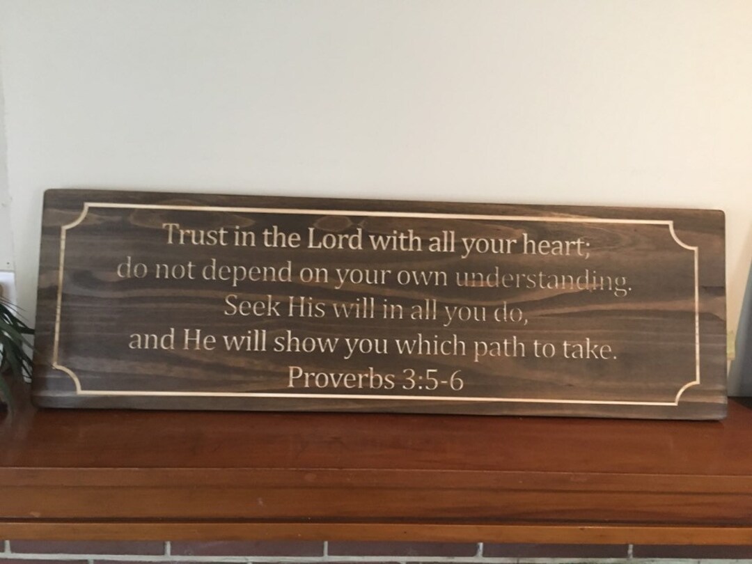 Large 17.5x36 Custom Bible Scripture Wood Sign Sayings Personalized ...