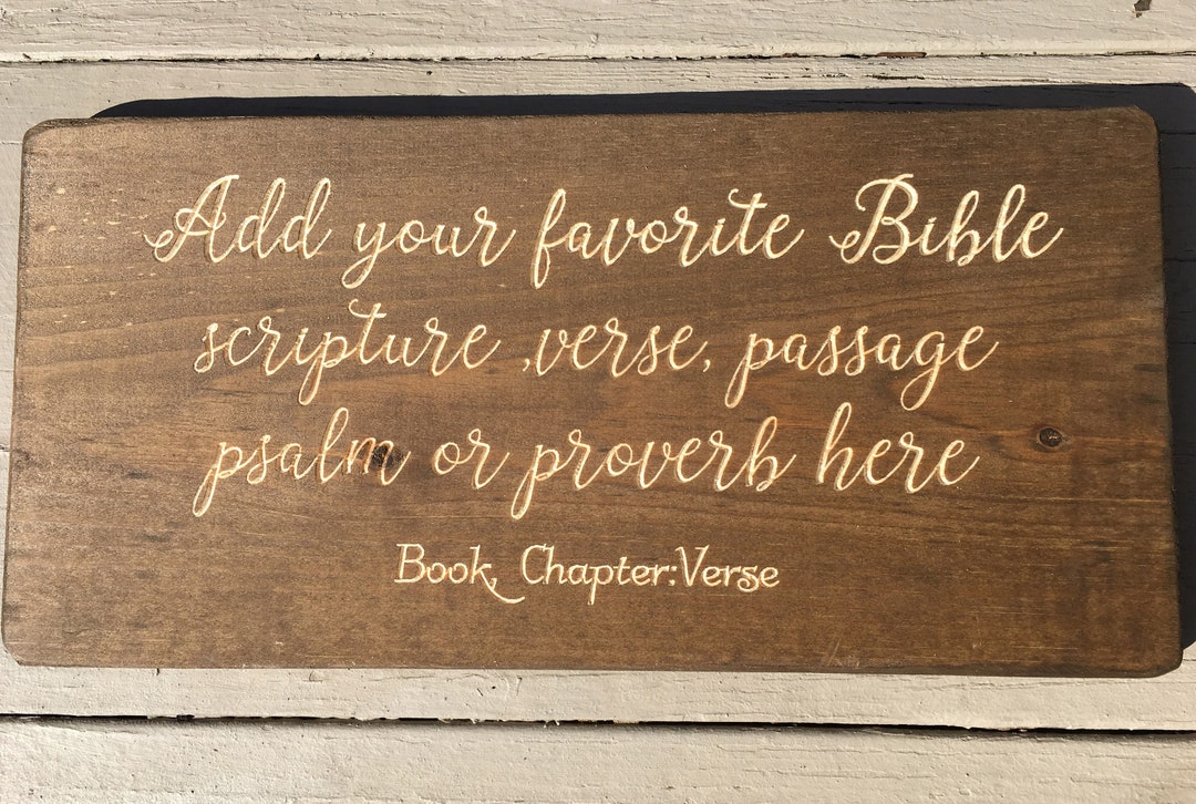 Bible Verse Wall Art Wood Sign Custom Christian Wall Art Scripture ...
