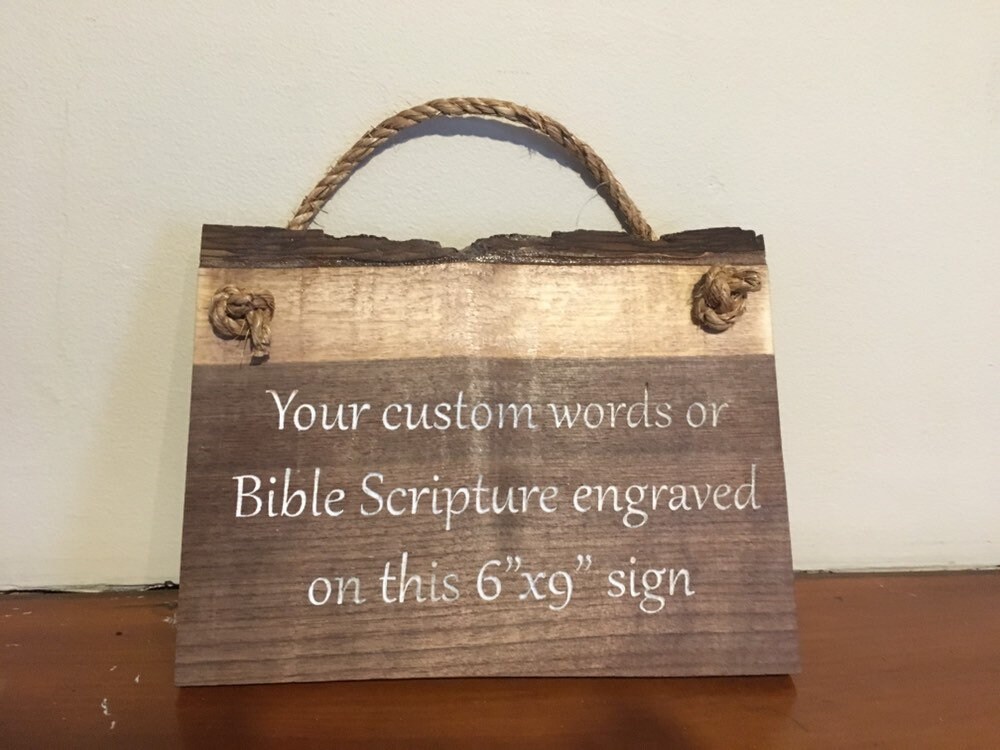 Custom Live Edge Sign With White Letter Custom Bible | Etsy