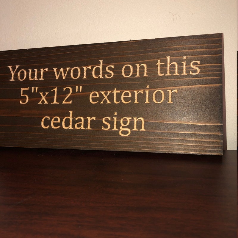 Cedar Wood Signs - Etsy