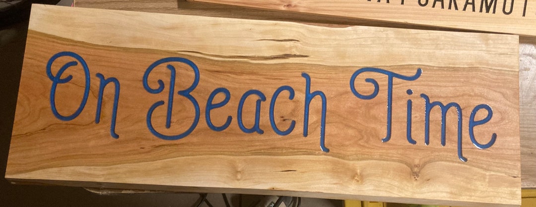Custom Live Edge Beach Sign Custom Beach Sign Live Edge Sign Custom ...