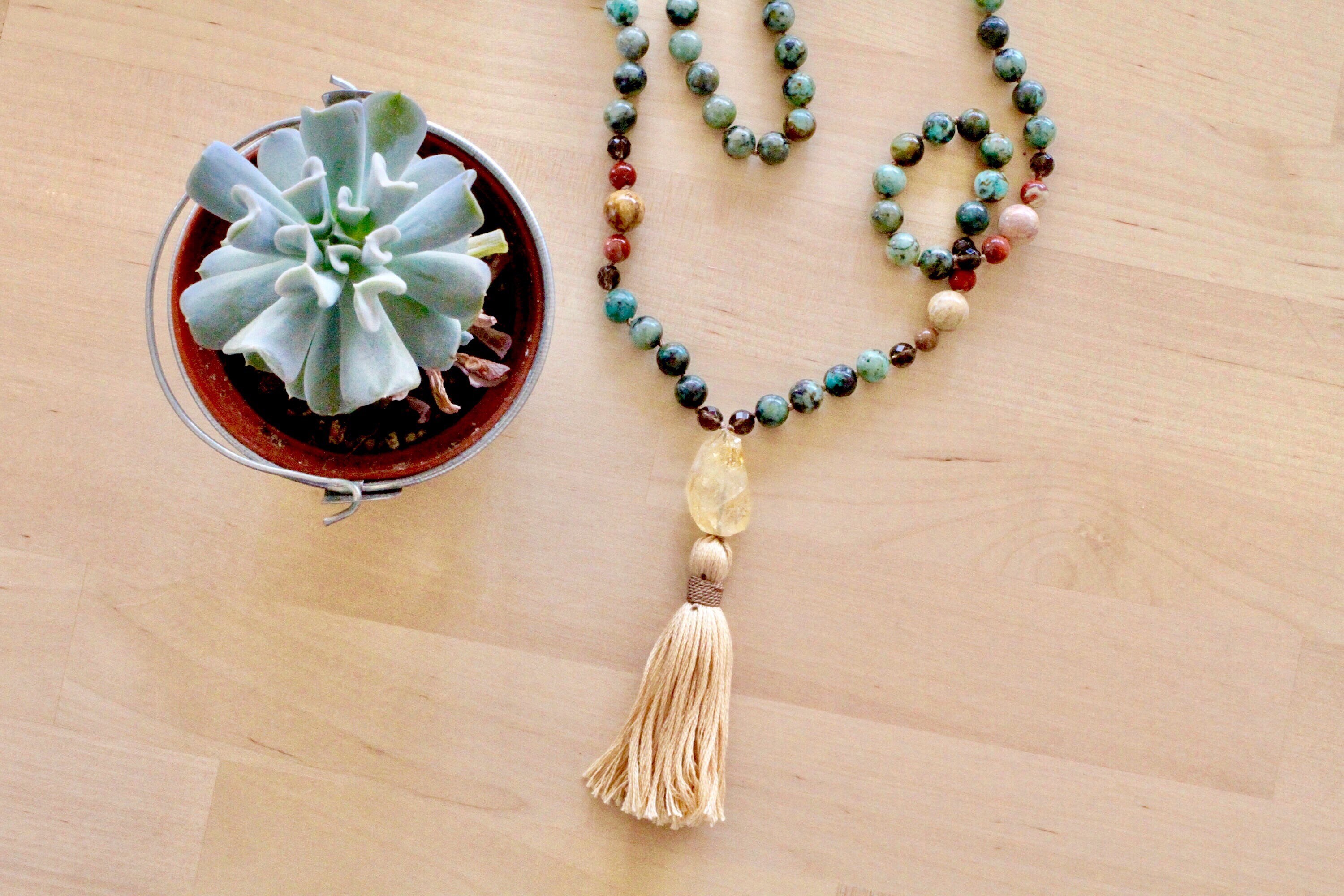 Evolution Positive Change Mala Bead Necklace – Empowerment and ...
