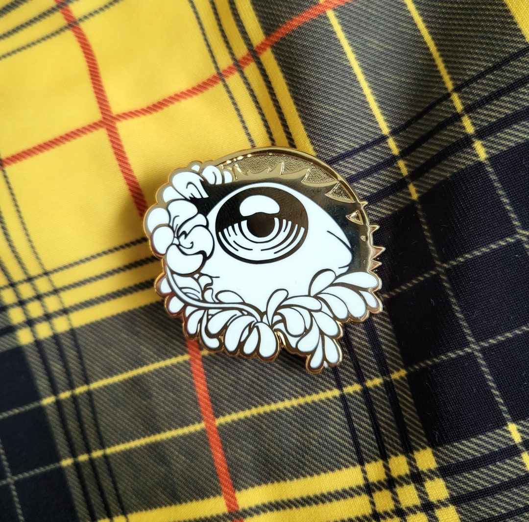 Floral Eye Enamel Pin, Eyeball Pin, Halloween Enamel Pin, Halloween ...