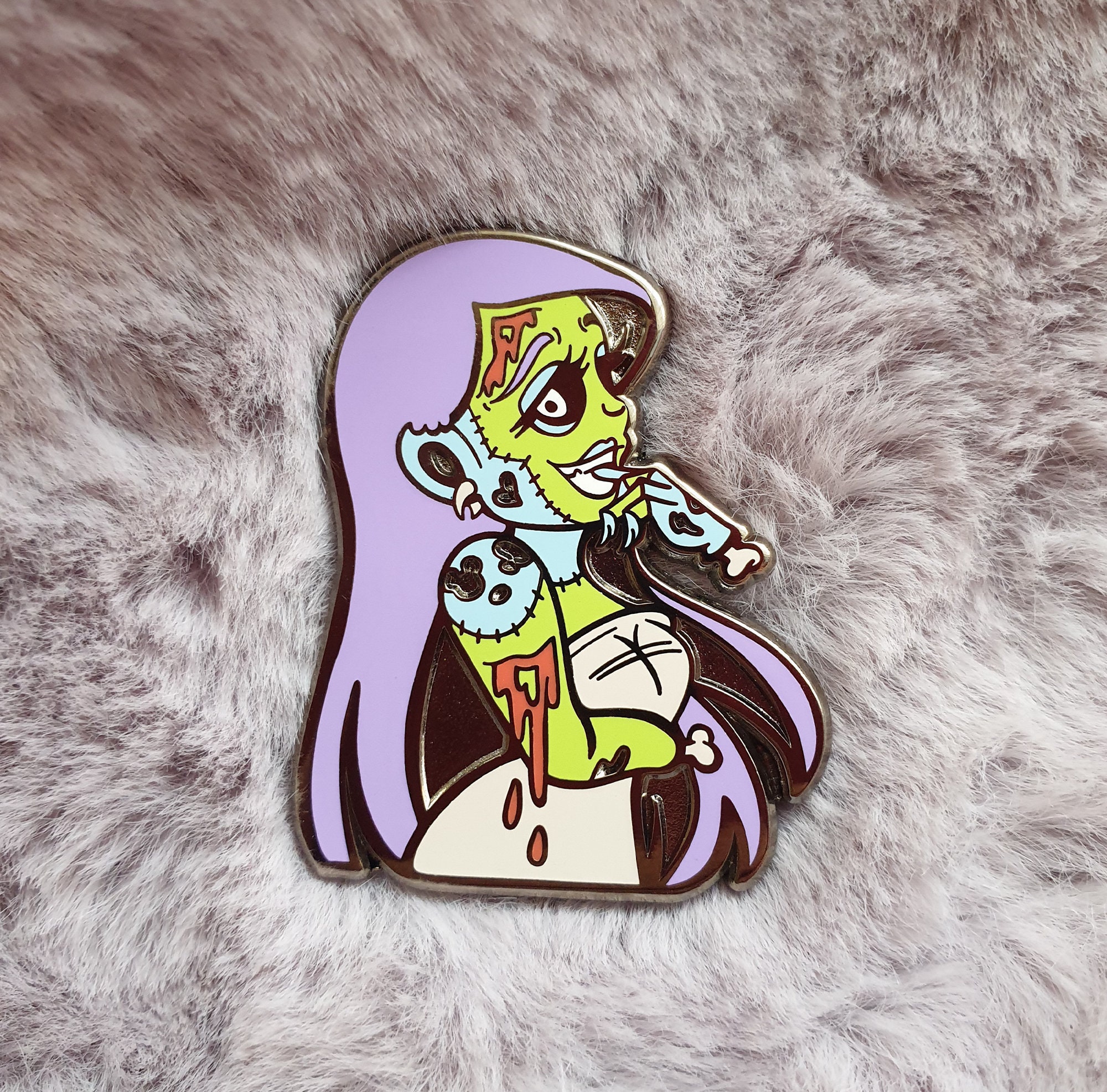 Zombie Girl Enamel Pin Frankenstein Pin Hard Enamel Pin | Etsy Australia