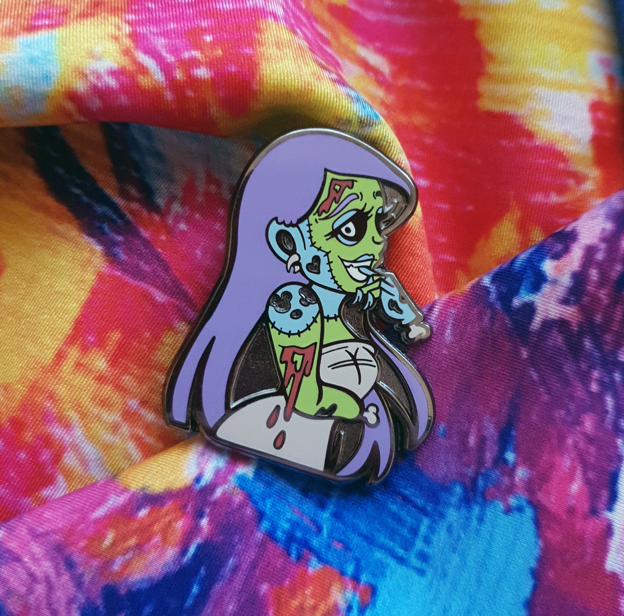 Zombie Girl Enamel Pin Frankenstein Pin Hard Enamel Pin | Etsy Australia
