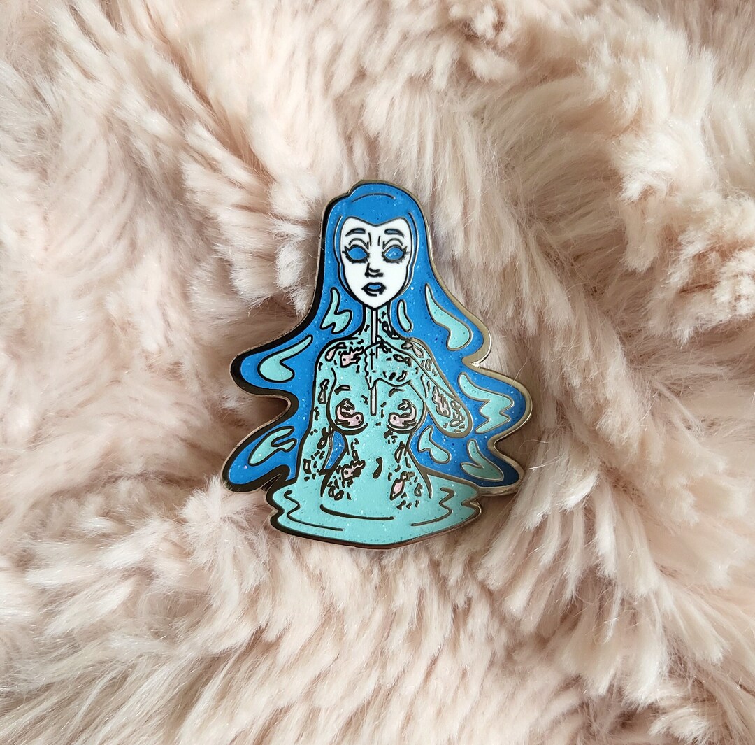 Monster Girl Enamel Pin, Water Spirit, Spooky Pin, Halloween Pin ...
