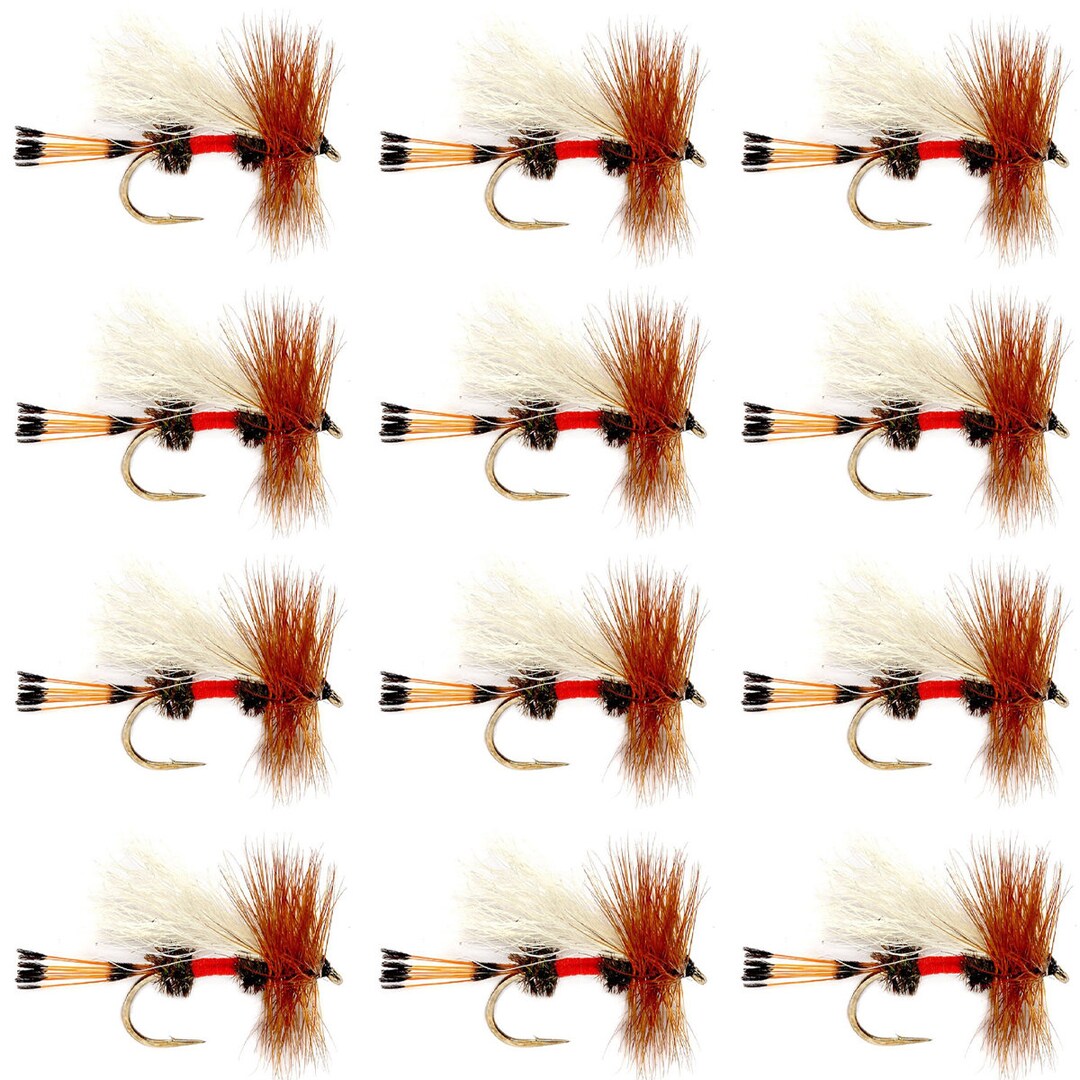 1 Dozen Royal Trude Hair Wing Dry Fly - Hand Tied Fly Fishing Trout ...