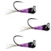 3-pack Tactical Gasolina Perdigon Jigged Tungsten Bead Head Nymph Fly ...