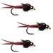 3-pack Tactical Copper John Jigged Tungsten Bead Head Nymph Fly ...
