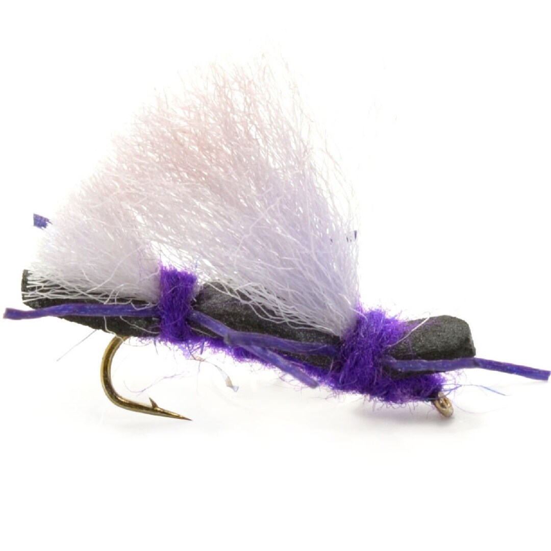 3-pack Chubby Chernobyl Ant Size 10 Dry Fly - Purple - Hand Tied Trout ...