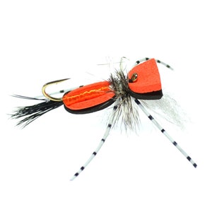3-pack Hippie Stomper Size 14 Black Orange Foam Body Grasshopper Dry ...