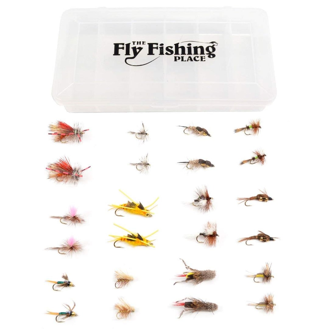 Western Trout Fly Assortment - Essential Dry and Nymph Fly Fishing Collection - 2 Dozen With Fly ...