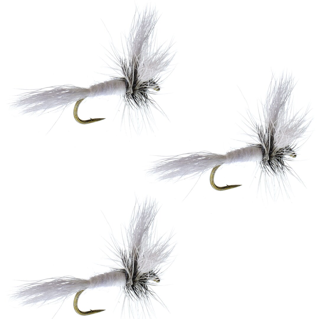 3-pack White Wulff Classic Dry Fly - Hand Tied Fly Fishing Trout Flies - Etsy