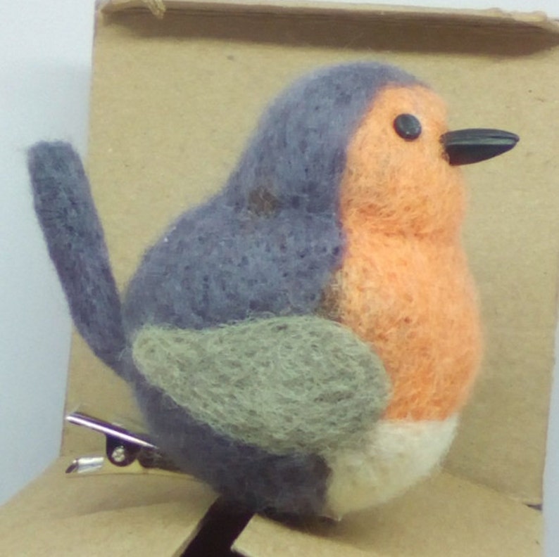 Felted Bird Wool Bird Robin.needle Felted Gift.wool Toy. Hanging ...