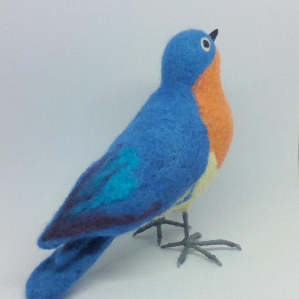 Felted Wool Birds Felted Easten Bluebird Lovebird Decor Faux - Etsy