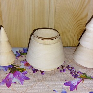 Box With a Christmas Tree Inside a Christmas Tree. Set of Two Wooden ...