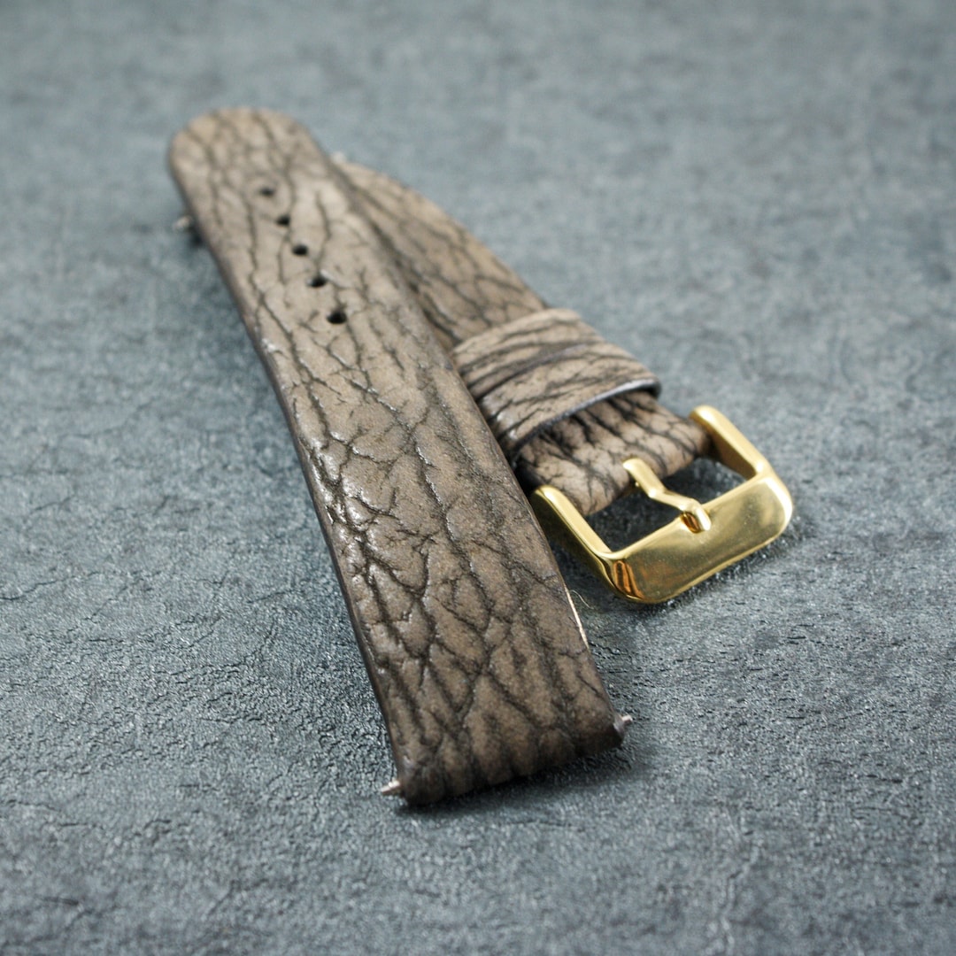 20mm Shark Leather Watch Strap | Handcrafted Replacement Shark Leather ...