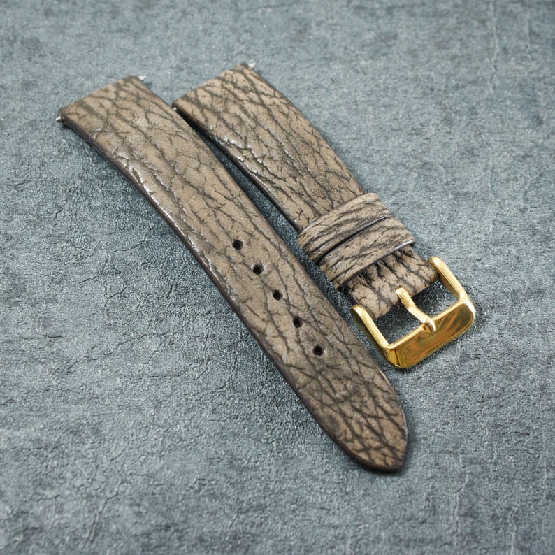 20mm Shark Leather Watch Strap Handcrafted Replacement Shark Leather ...