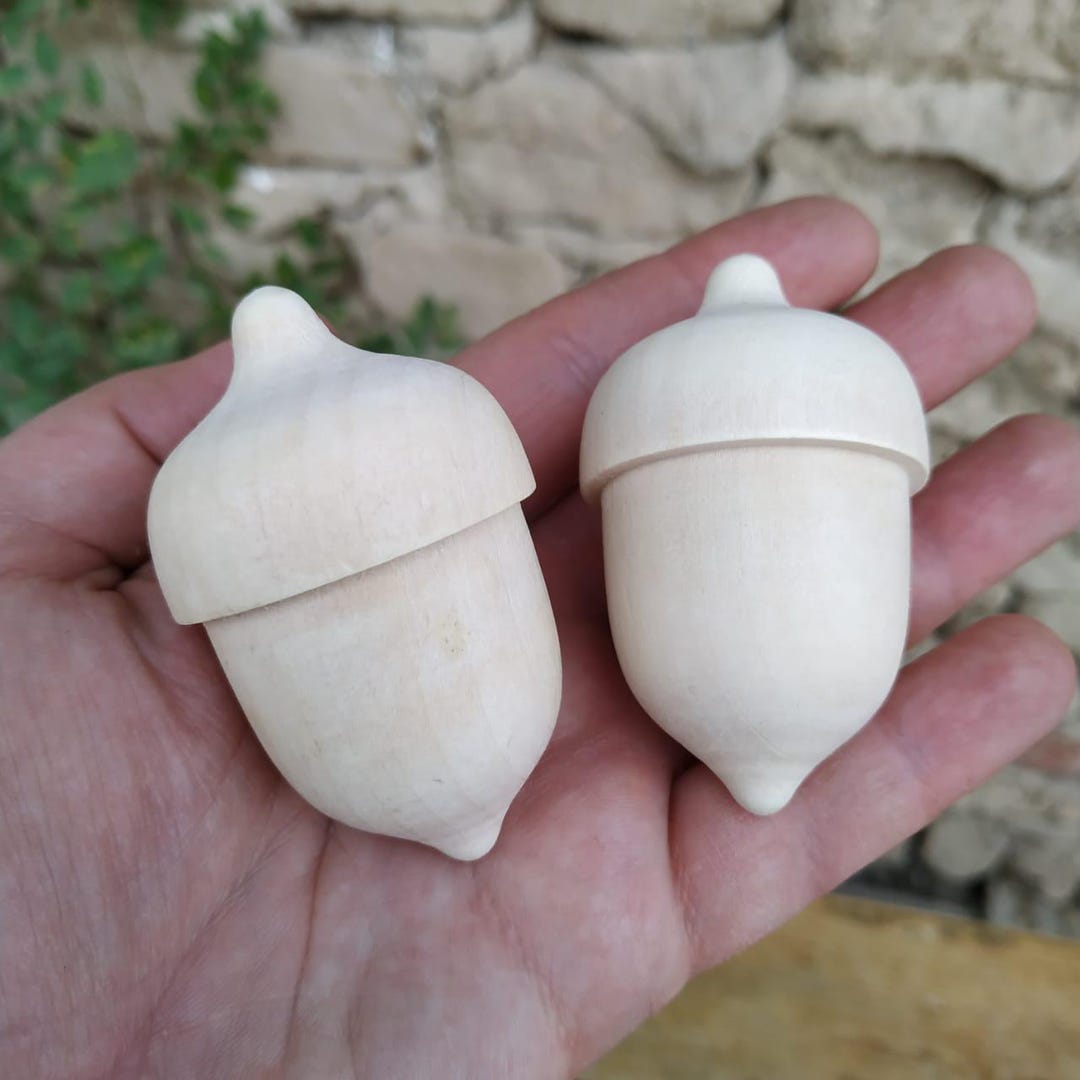 Wooden Acorn Ornament | Craft Blank Acorn for DIY Projects | Christmas ...