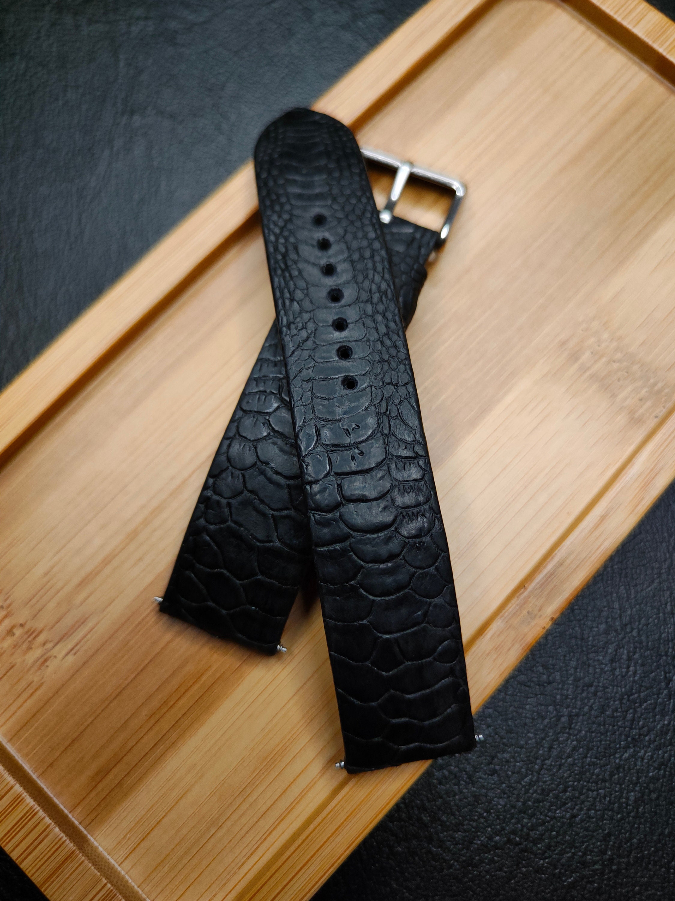 Custom Made Exotic Leather Watch Strap Custom Handmade Watch Band Made ...