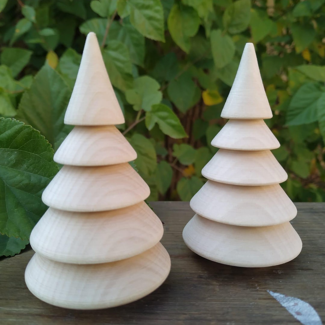 Wooden Christmas Tree Ornament Blank / Linden Wood DIY Craft / Holiday ...