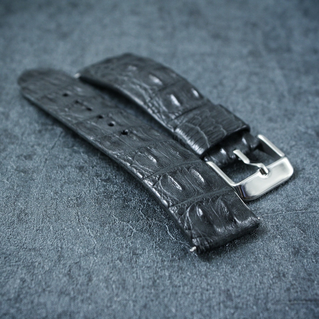 IN STOCK! 22mm Hornback Alligator Leather Watch Strap | Handcrafted ...