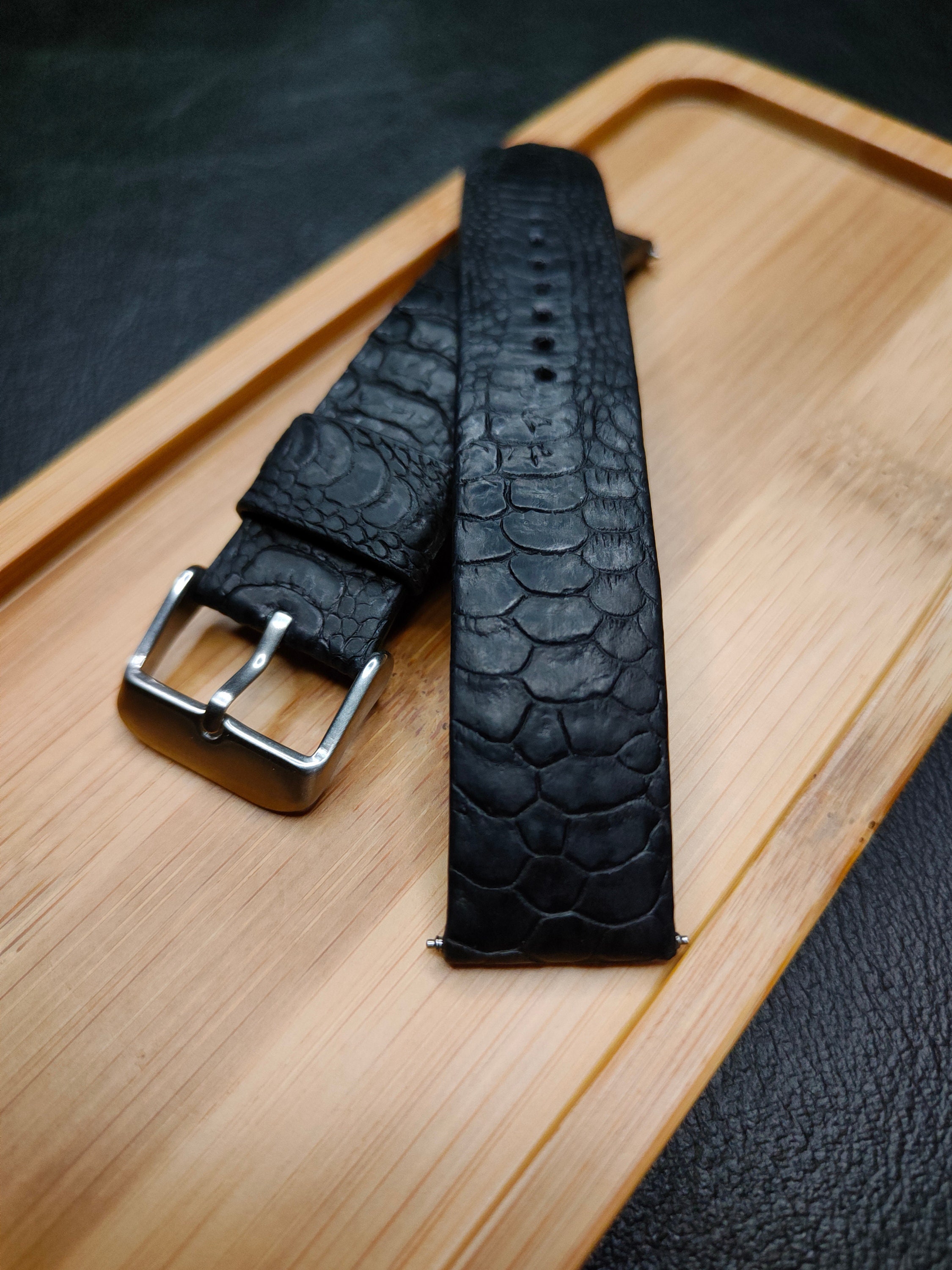 Custom Made Exotic Leather Watch Strap Custom Handmade Watch Band Made ...