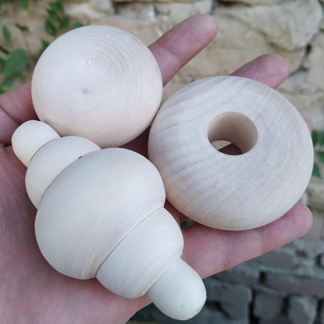 Wooden Pretend Bread Set - 3 Pieces / Wood Blanks for Crafting ...