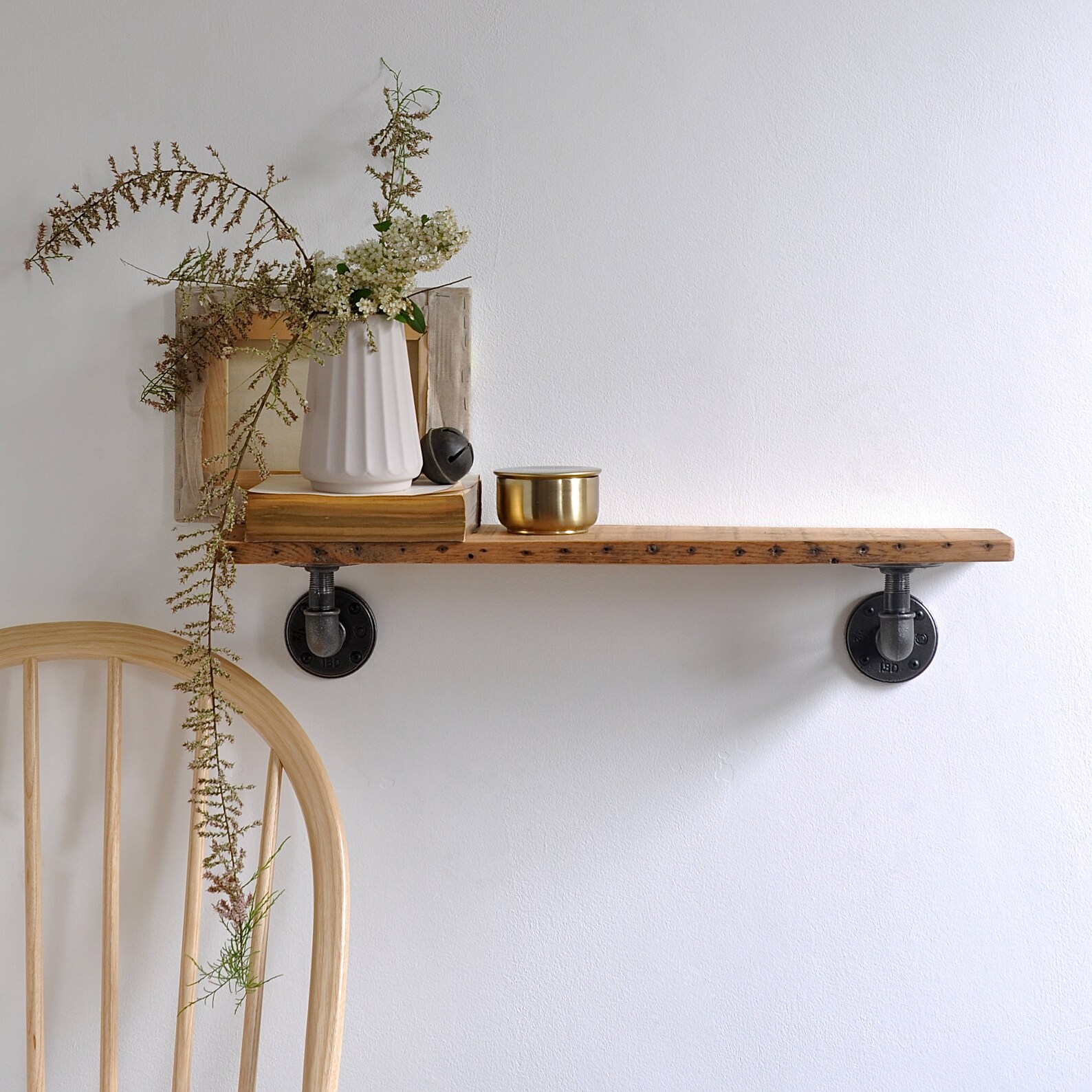 Chalk Farm Reclaimed Industrial Pipe Shelf - Etsy