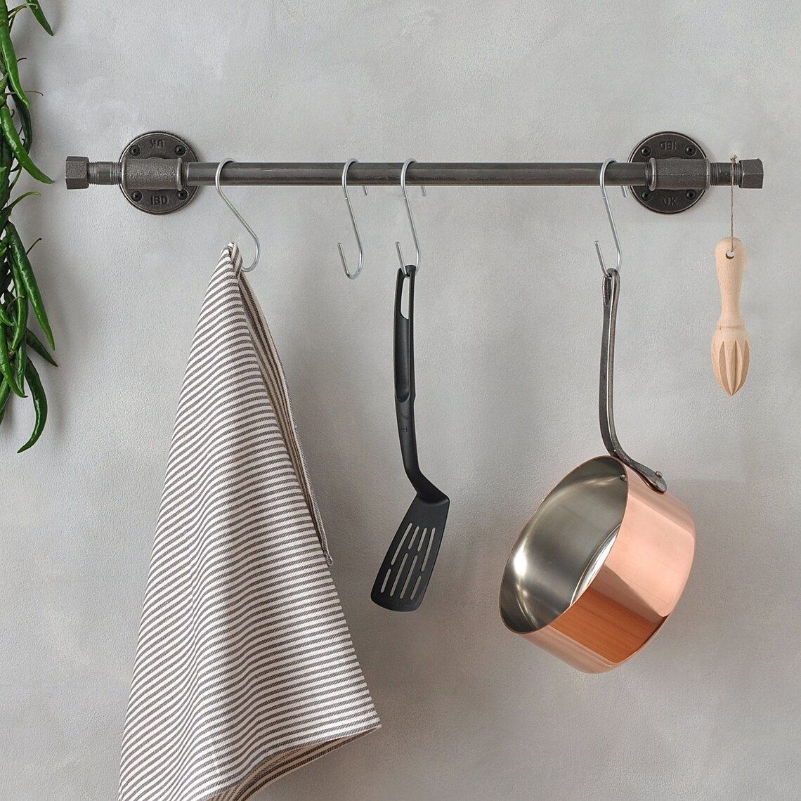 Industrial Kitchen Pan Rail - Etsy UK