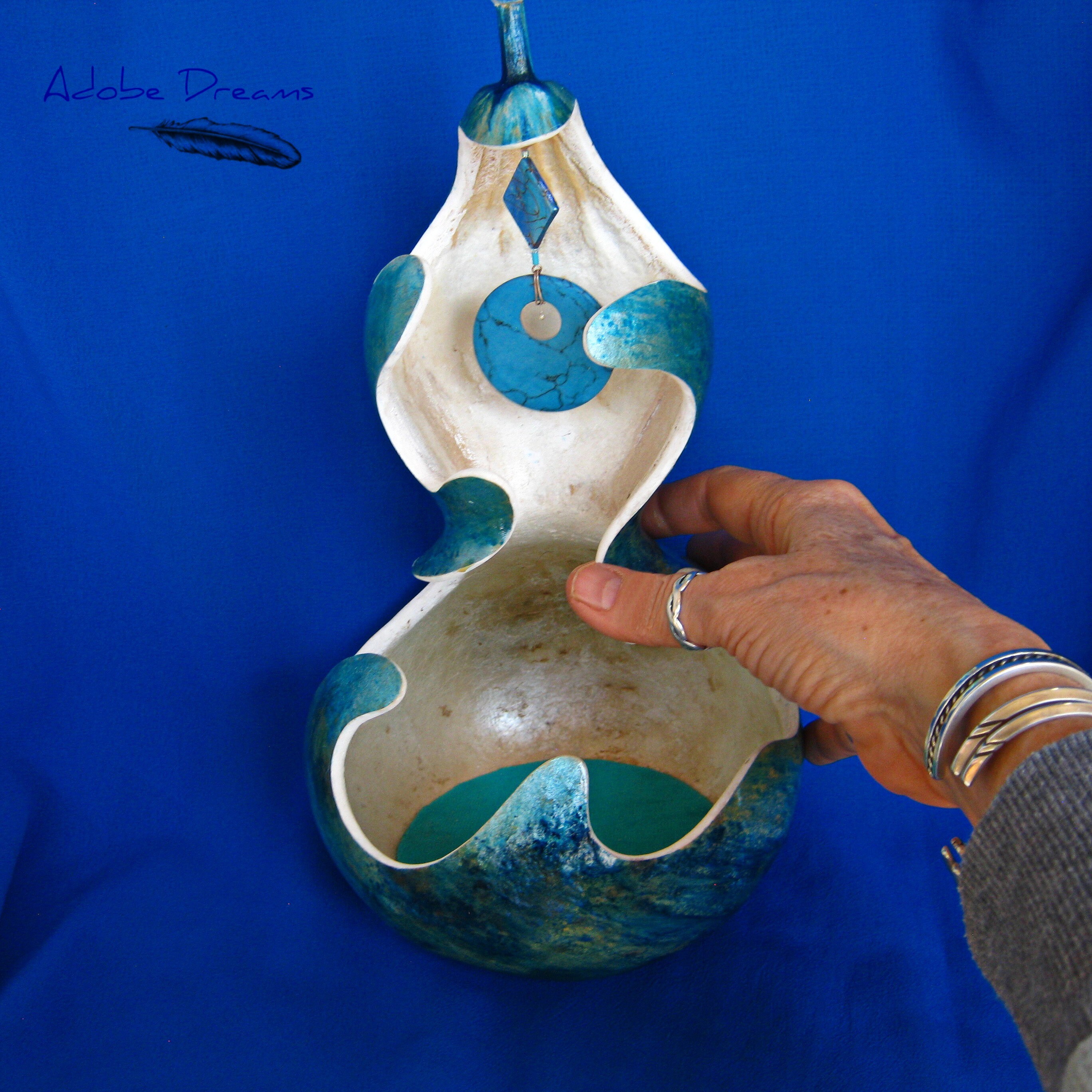 Hand Carved Gourd. Gourd Sculpture. Hand Painted Gourd Art. - Etsy