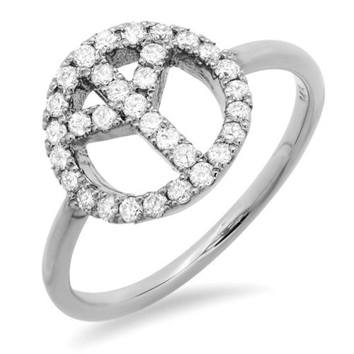 Gold Peace Ring / Peace Sign Ring / Solid 9ct Gold Ring / Boho | Etsy