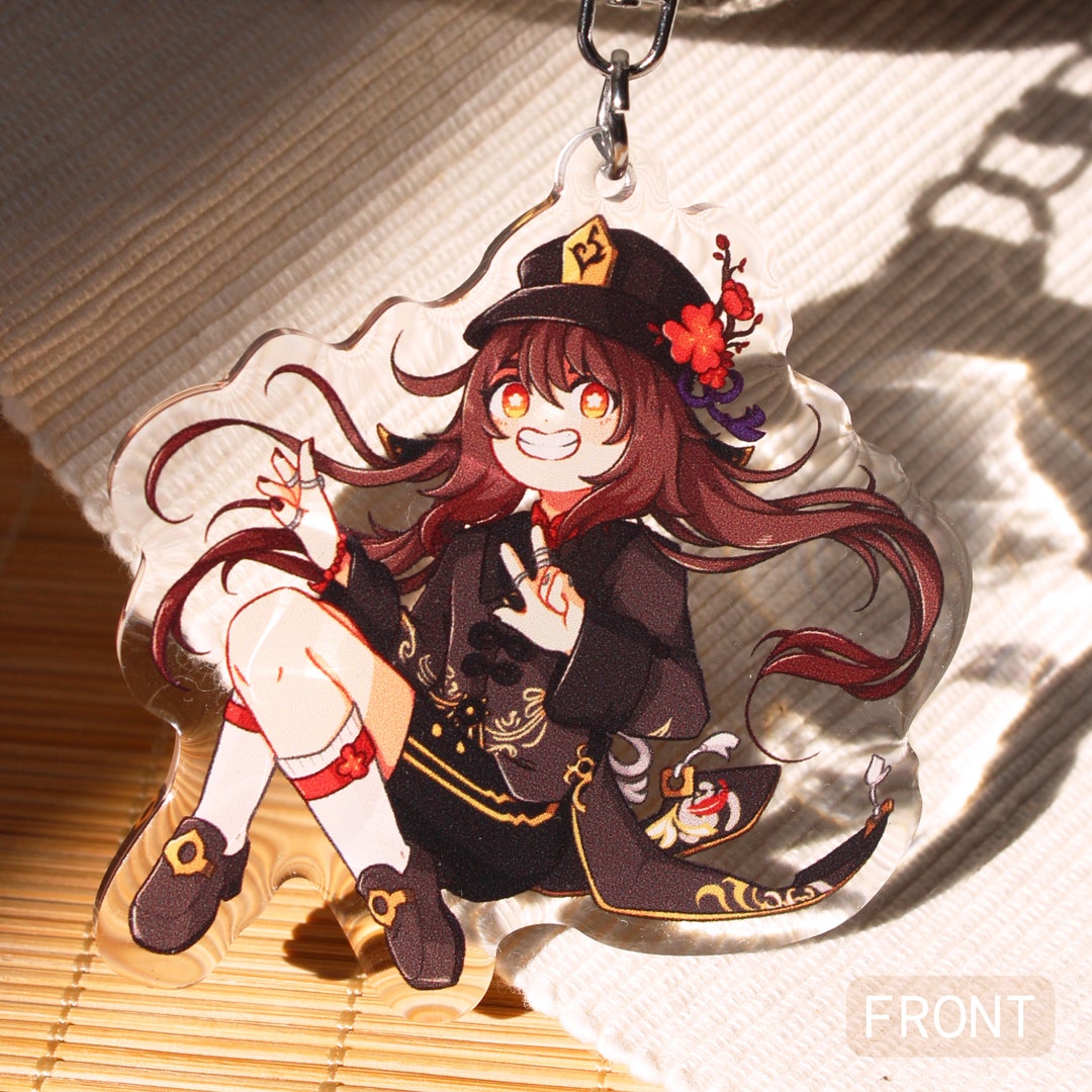 Hu Tao Double-sided Acrylic Keychain/keyring/charm Genshin - Etsy