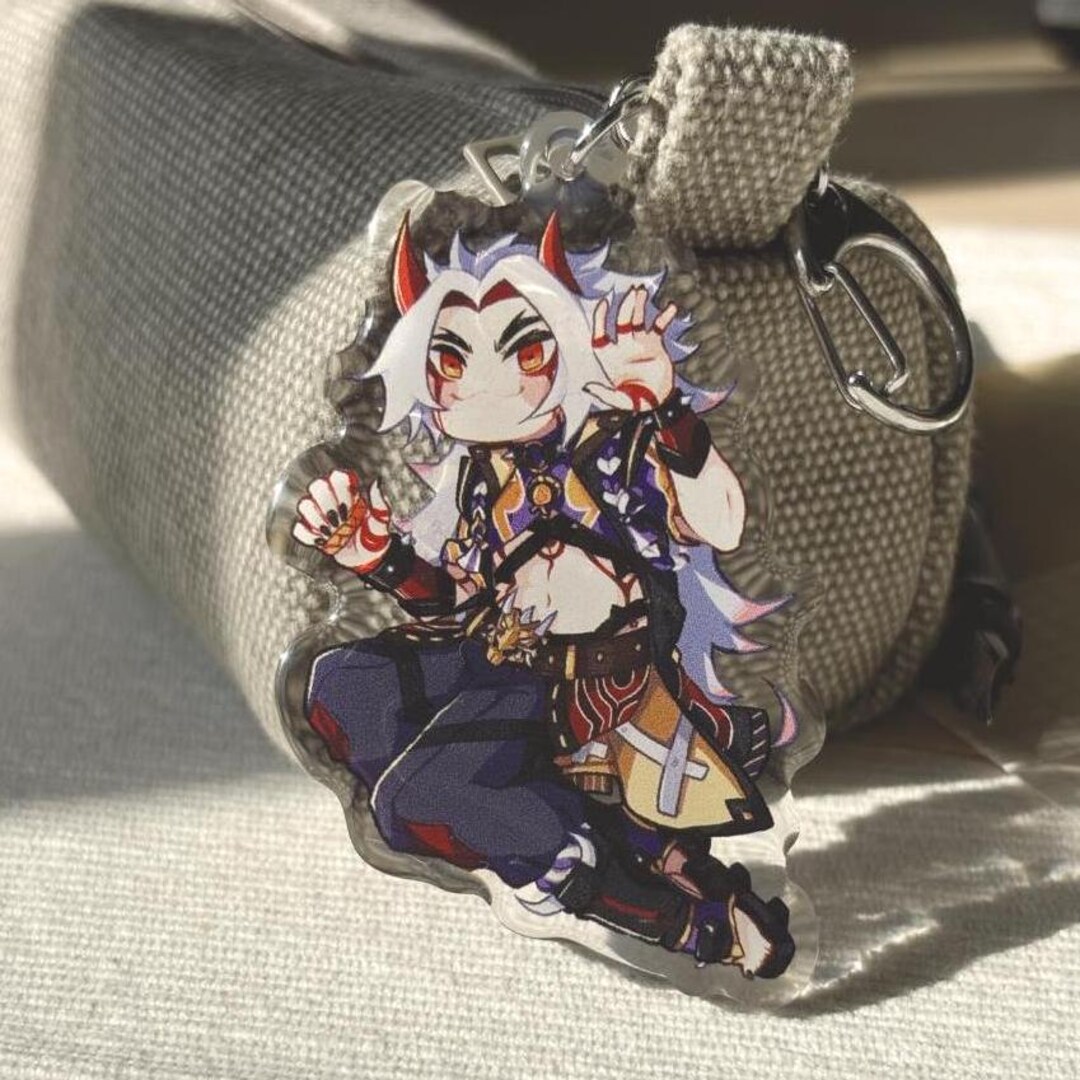 Arataki Itto Double-sided Acrylic Keychain/keyring/charm Genshin Impact ...