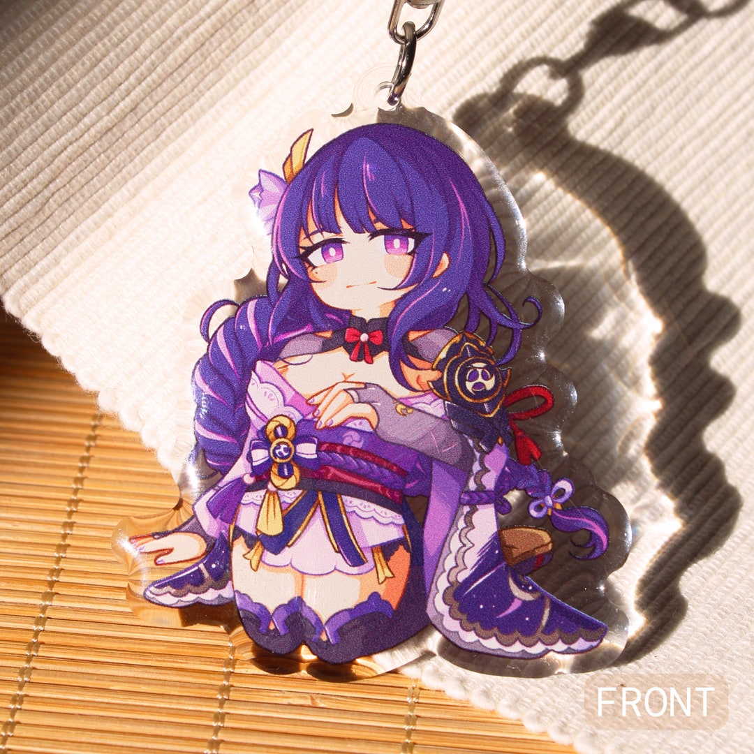 Raiden Shogun (baal/ei) - Double-sided Acrylic Keychain/keyring/charm ...