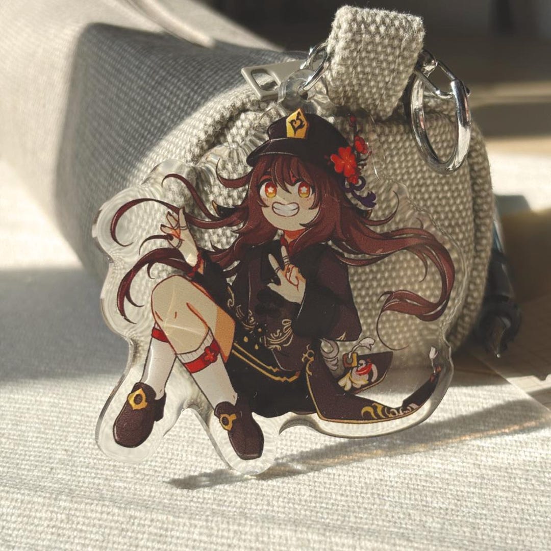 Hu Tao - Double-sided Acrylic Keychain/keyring/charm | Genshin Impact ...